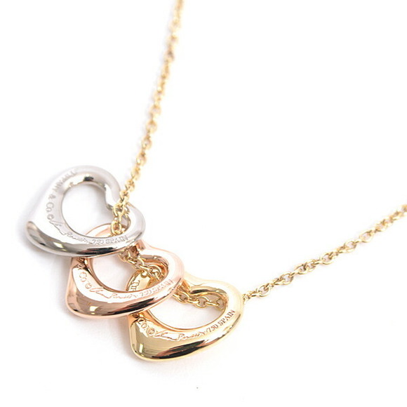 Tiffany & Co. | Bags | Tiffany Necklace Triple Open Heart Pendant Three ...